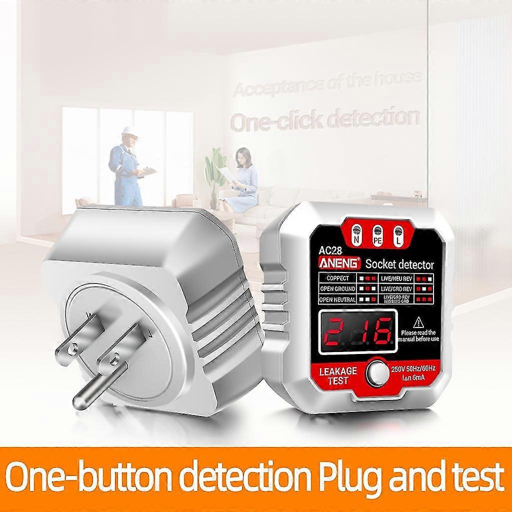 Eu-/uk Socket Tester Outlet Tester Automatic Electric Circuit Polarity ...