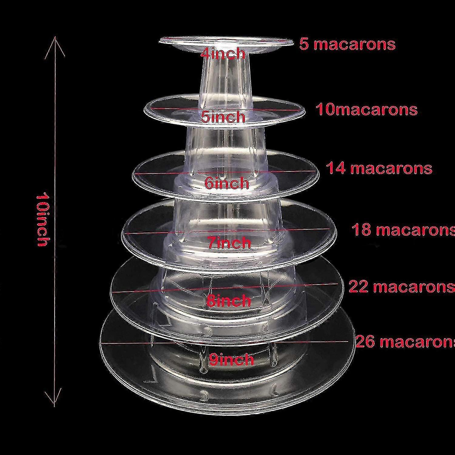 6 Tiers Round Macaron Tower Stand Cake Stand Cake Display Rack For ...
