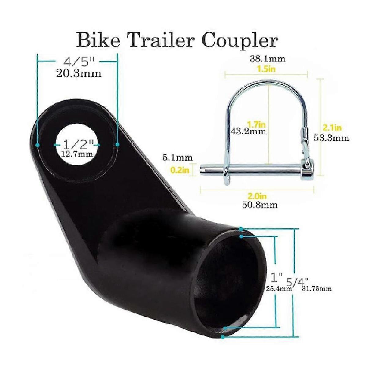 Bike Trailer Hitch Set, Heavy Duty Bicycle Trailer Coupler Replacement Bike Cargo Trailer ...