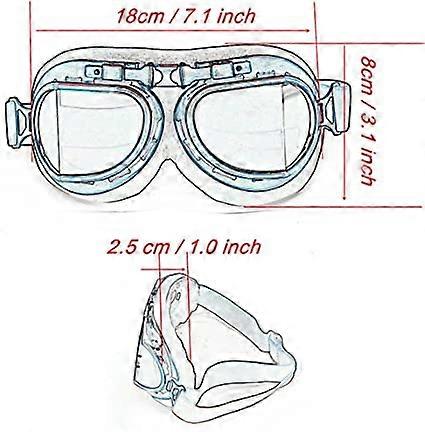 Goggles Aviator Pilot Style Motorcycle Cruiser Scooter Goggle Bike ...