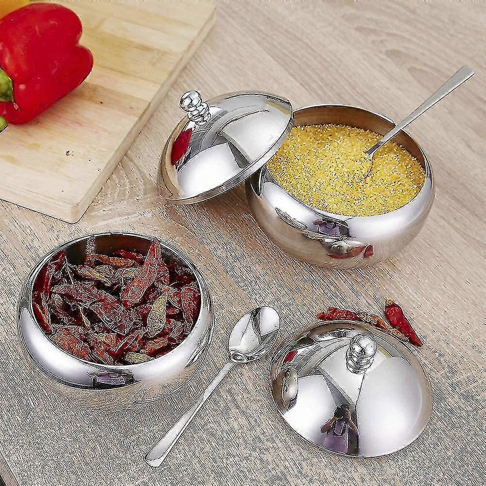 Sugar Bowl-304 Stainless Steel Spice Pot-metal Spice Box | Fruugo UK