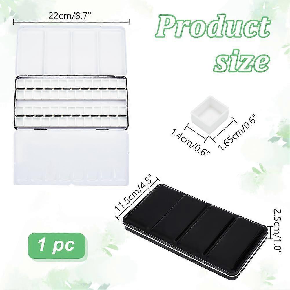Black Paint Palette Box Empty Watercolor Tins Box Metal Empty Paint ...