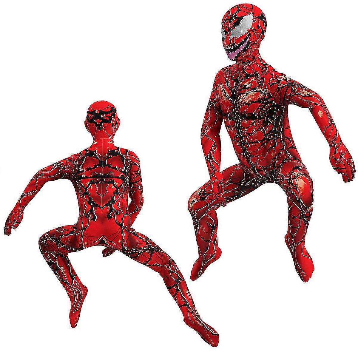 Halloween Costume Cos Venom 2 Red Venom Bodysuit Skin-tight Garment Spider Man Heroic Costume ...