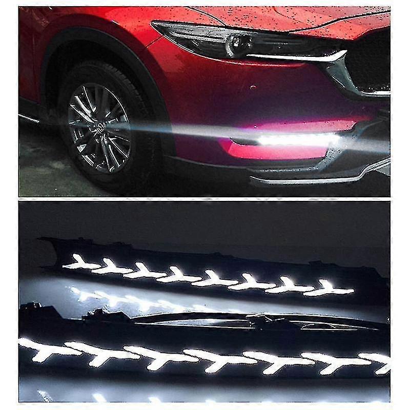 For- -5 Cx5 2017-2021 Led Daytime Running Light Drl Fog Lamp With Running Water Turn Signal ...