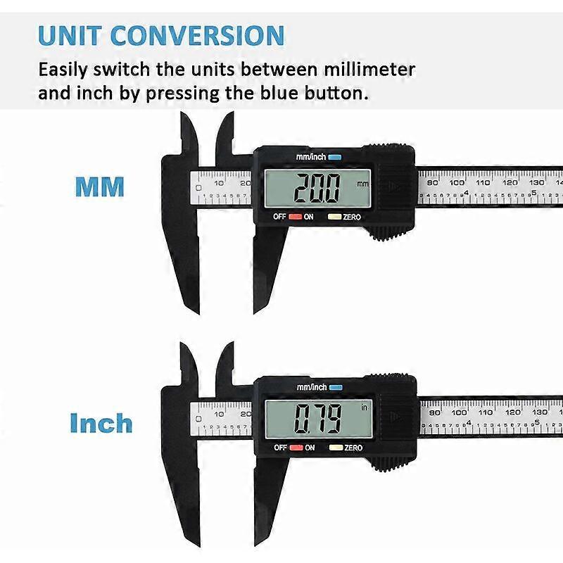 Digital Caliper, 0-6" Measuring Tool With Large LCD Display, Auto-off ...