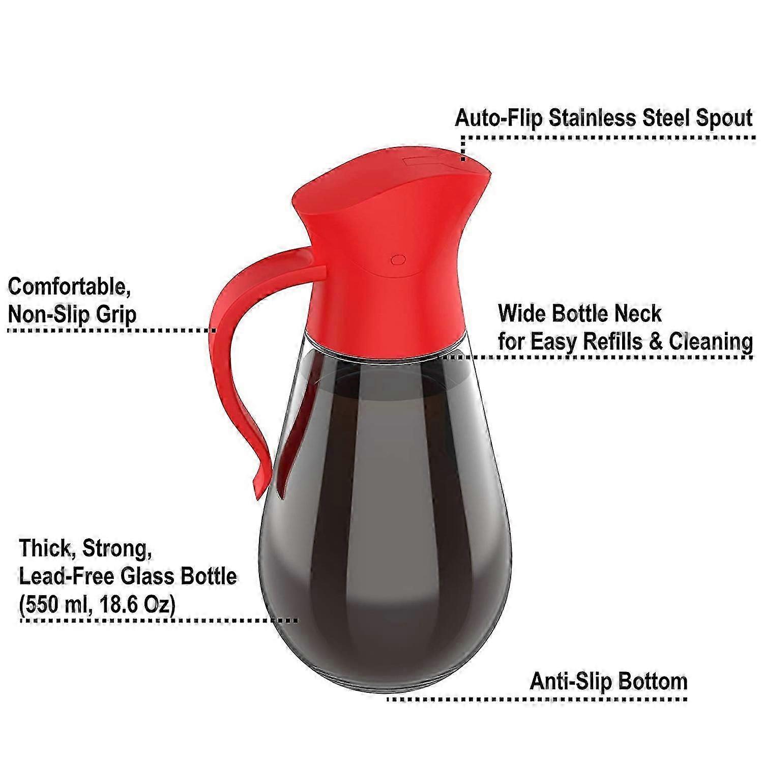 Oil Vinegar Dispensers: Leakproof Glass Dispenser Bottles, Dual ...