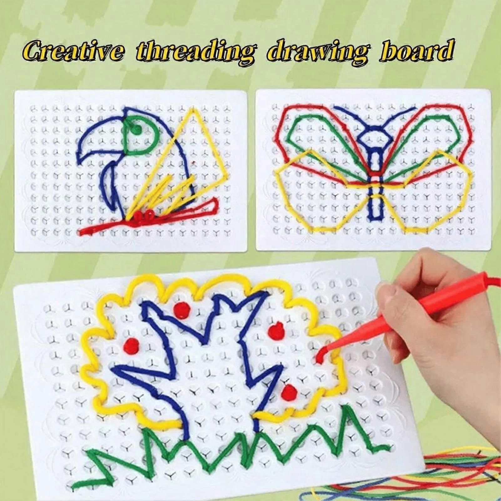 DIY Magic Threading Board for Kids, Sensory Calm Down Toy, Children ...
