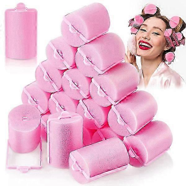 18 pieces sponge hair rollers, large hair styling rollers with soft ...