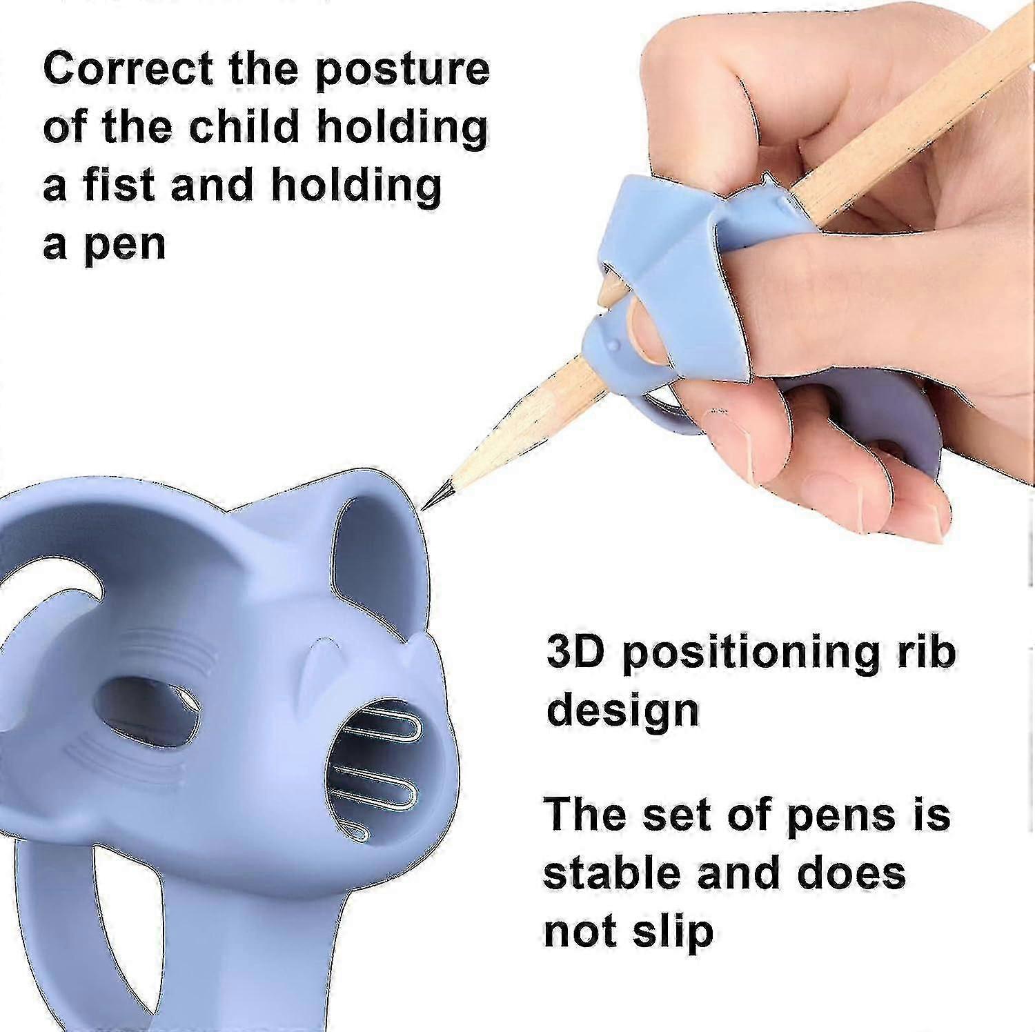 4 Pieces Writing Aid For Kids, Ergonomic Finger Guide, Silicone Pencil ...