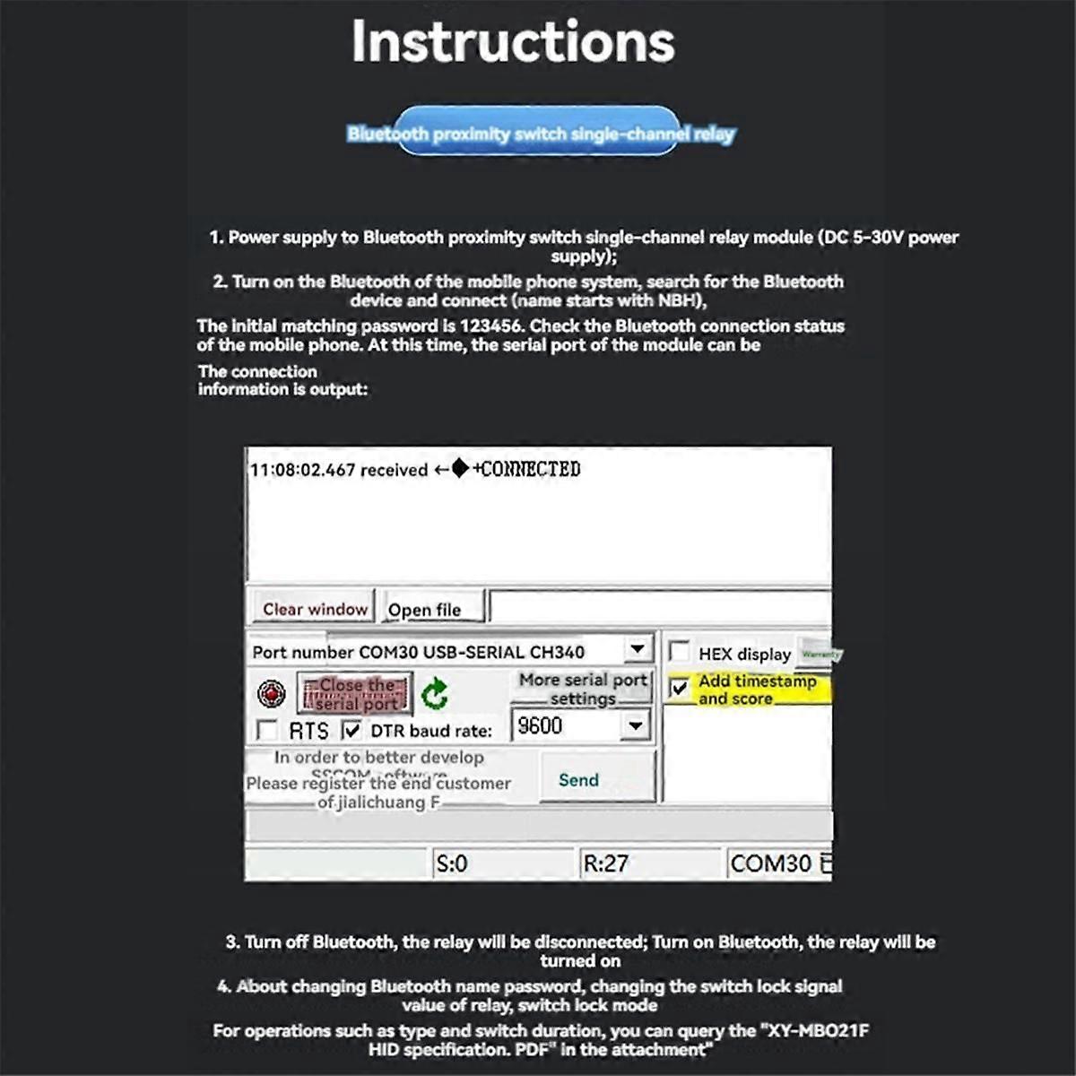 Single Relay Module Bluetooth Proximity Switch Module Auto Sense Cell Phone Proximity Unlock ...
