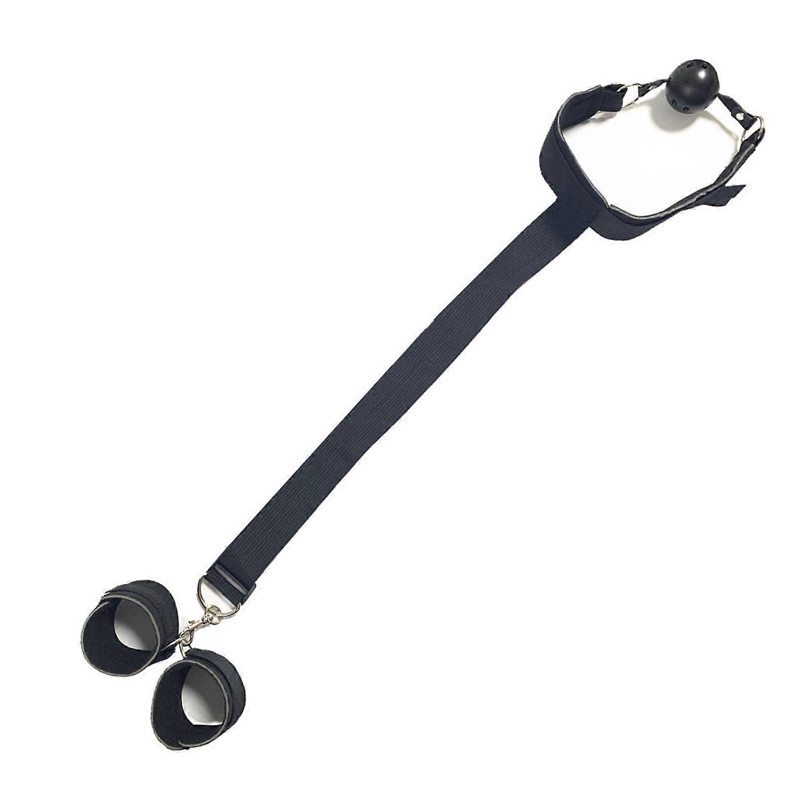 Handcuff with Ball Nylon Strap Wrist Handcuff Mouth Plug Restraint Tool ...