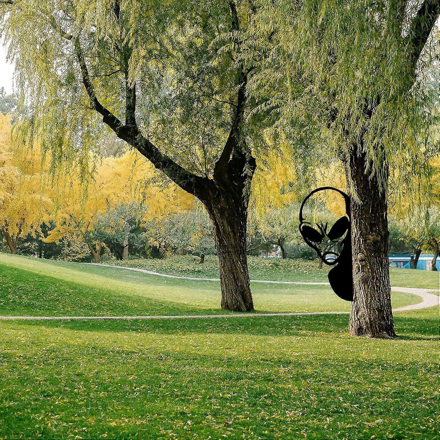 Funny Peek-a-Boo Alien Metal Sign UFO Ornament, Middle Finger Alien ...