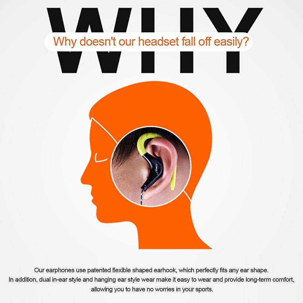 FONGE Wired Waterproof Earphones Ear Hook Earbuds Stereo Headphones ...