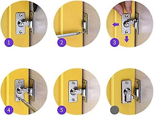 90 Degree Right Angle Door Lock Buckle Safety Door Lock Bolt, Stainless ...