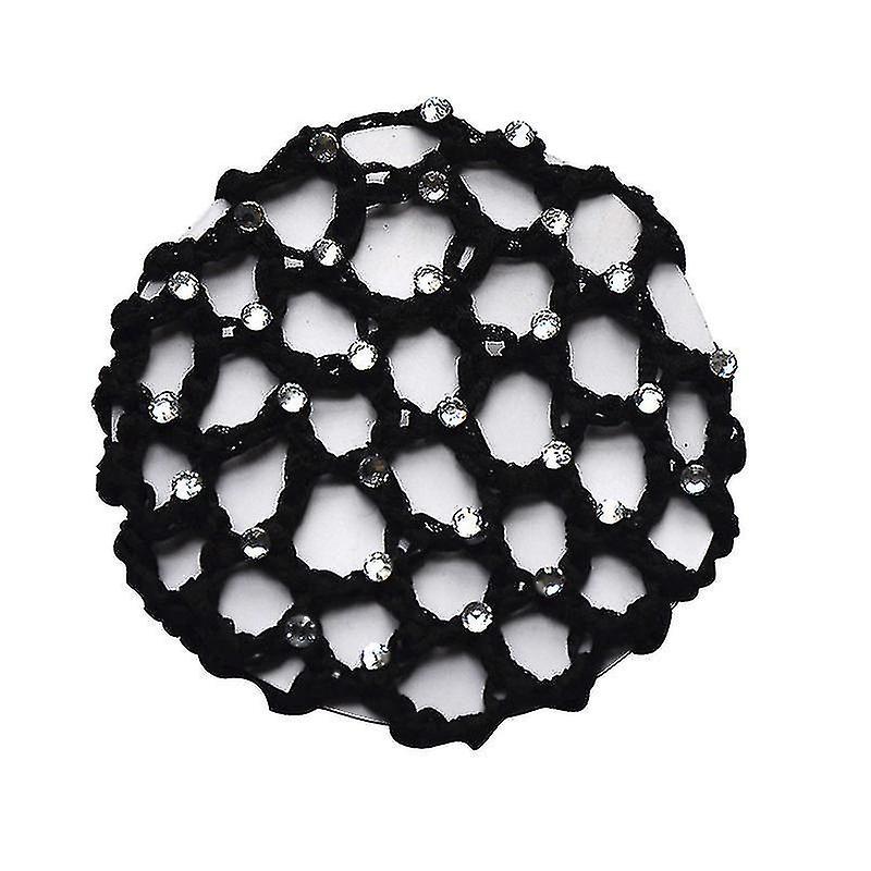 Girls Knotted Hair Nets Ballet Dance Gymnastics Bun Hair Net Sparkle ...