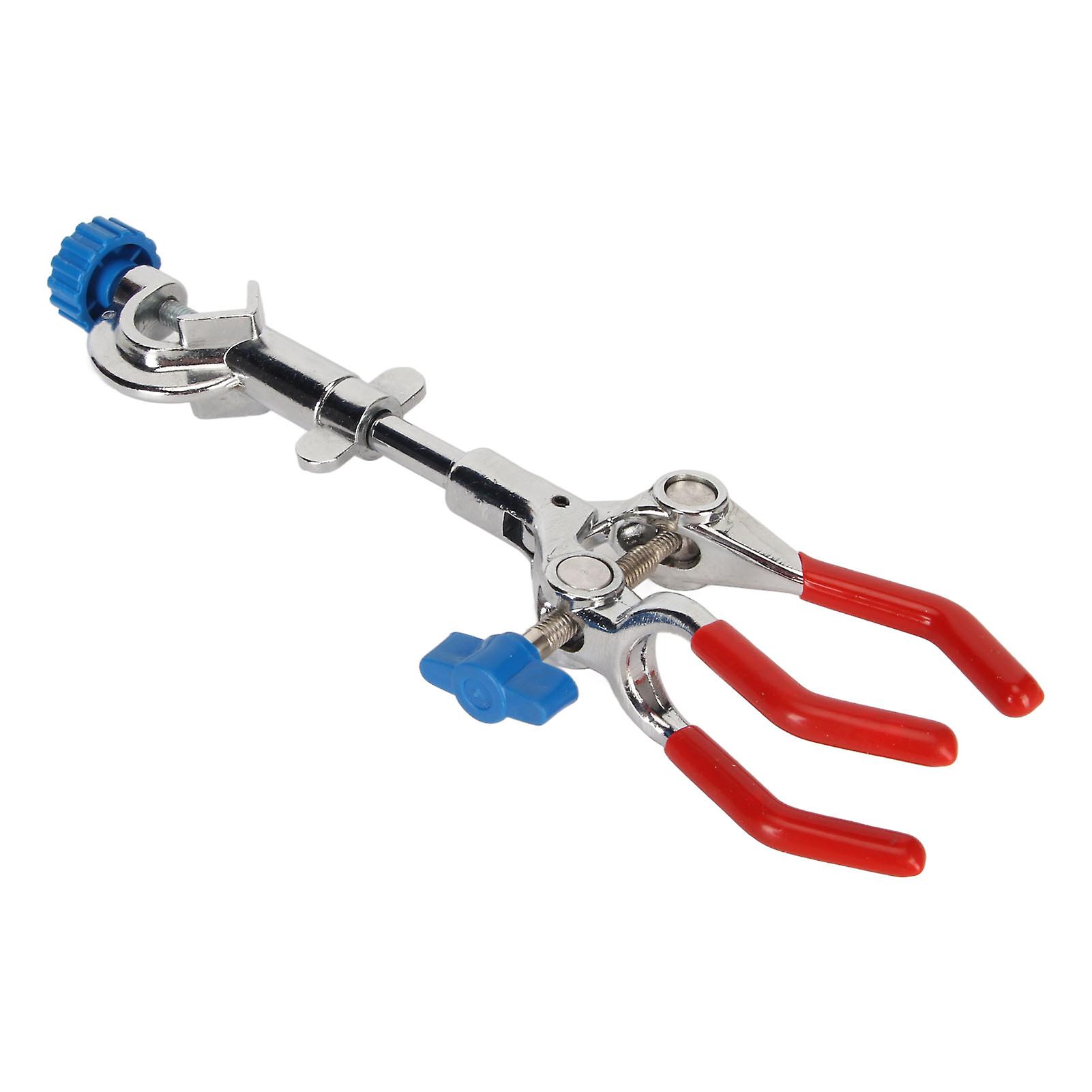 3 Prong Lab Clamp with Rubber Coating Pressure Adjustment 3 Finger ...