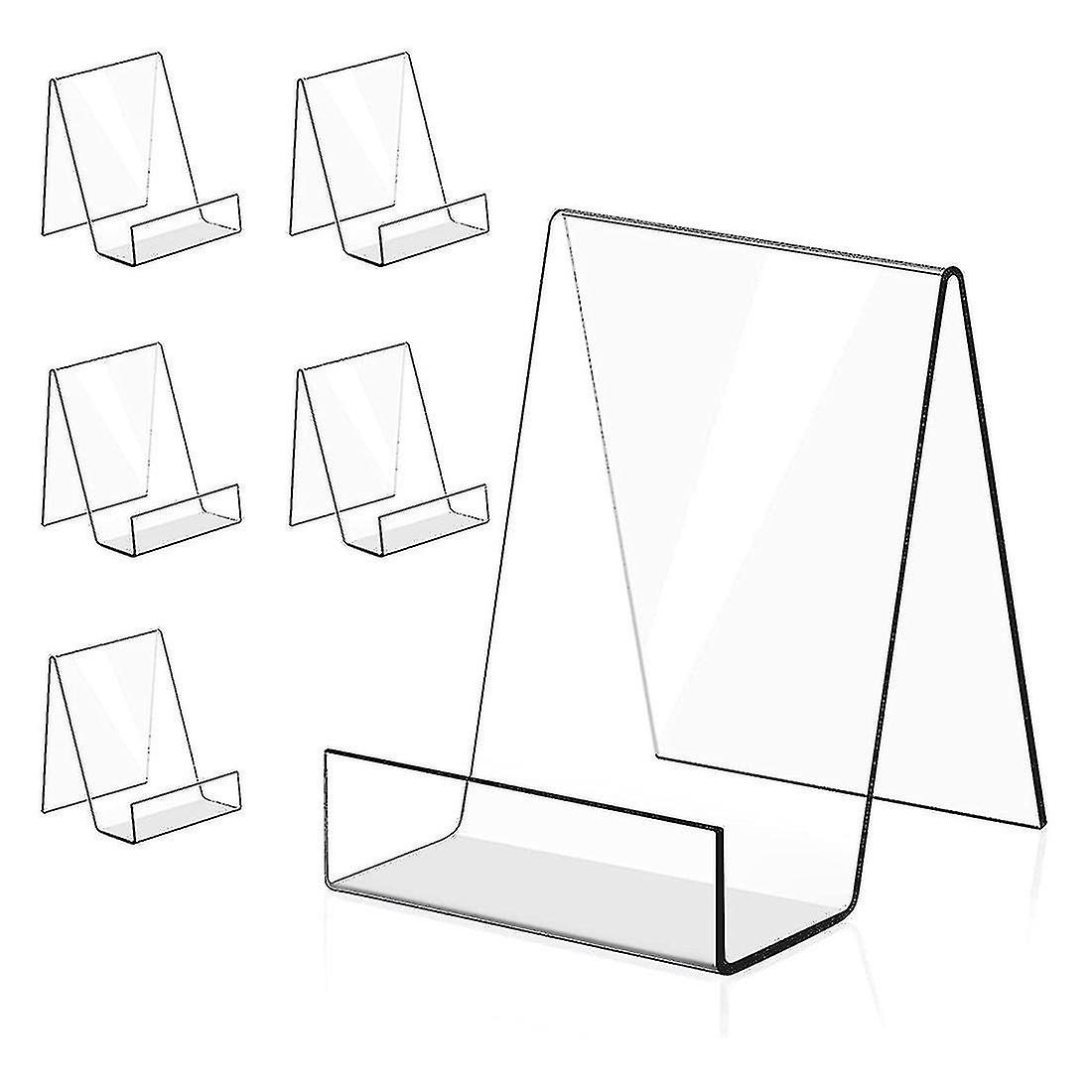 6pack Acrylic Book Stand Clear Acrylic Display Easel Holder for ...