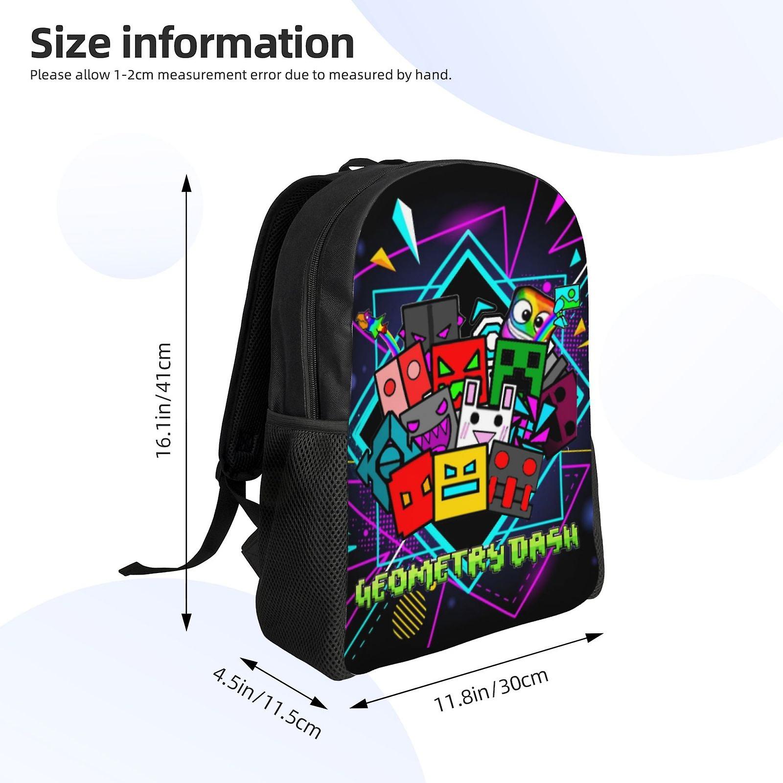 Geometry Dash Backpacks Casual Daypacks Student Book Bag Printing ...
