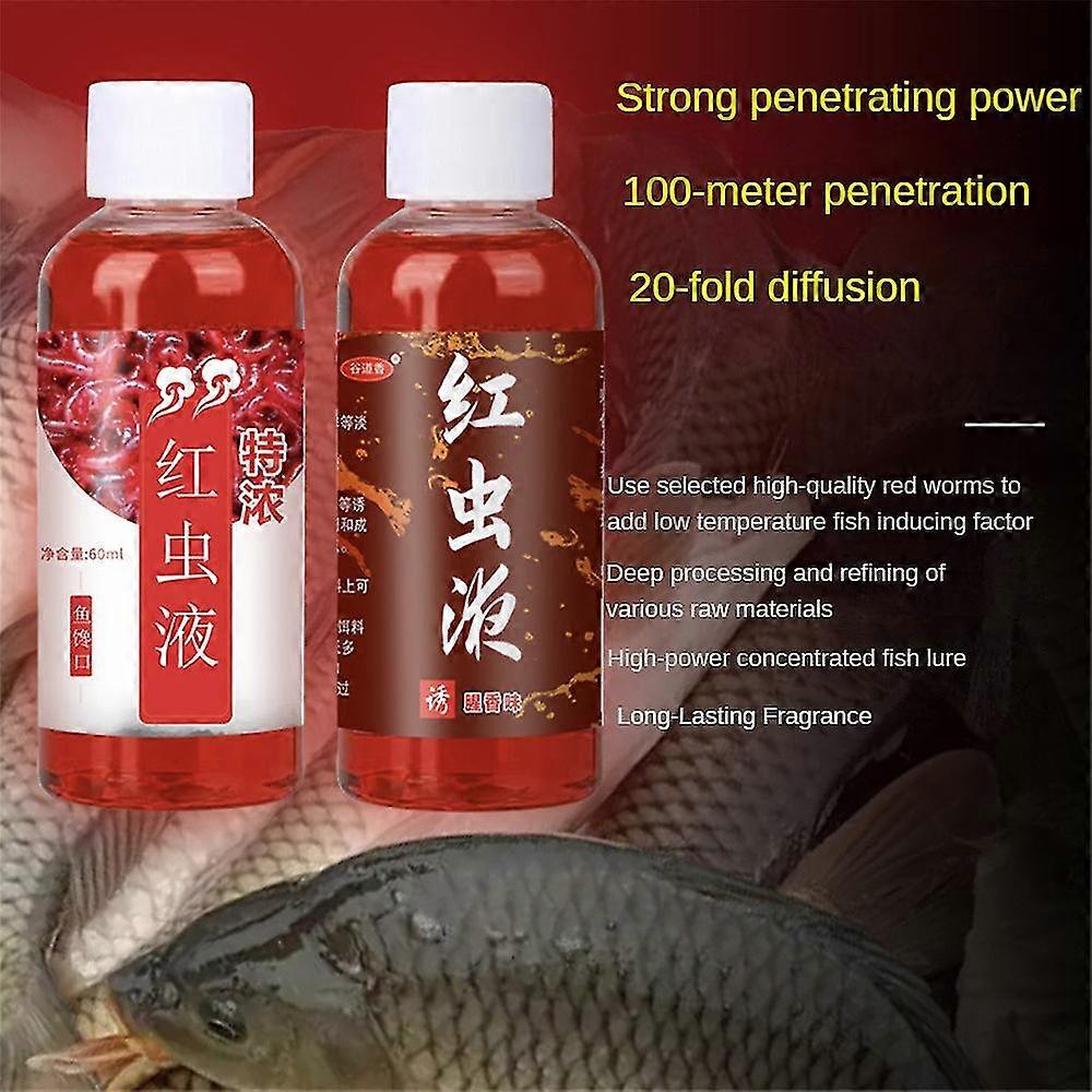 3pcs Additive Je60ml Strong Fish Attractant Concentrated Red Worm ...