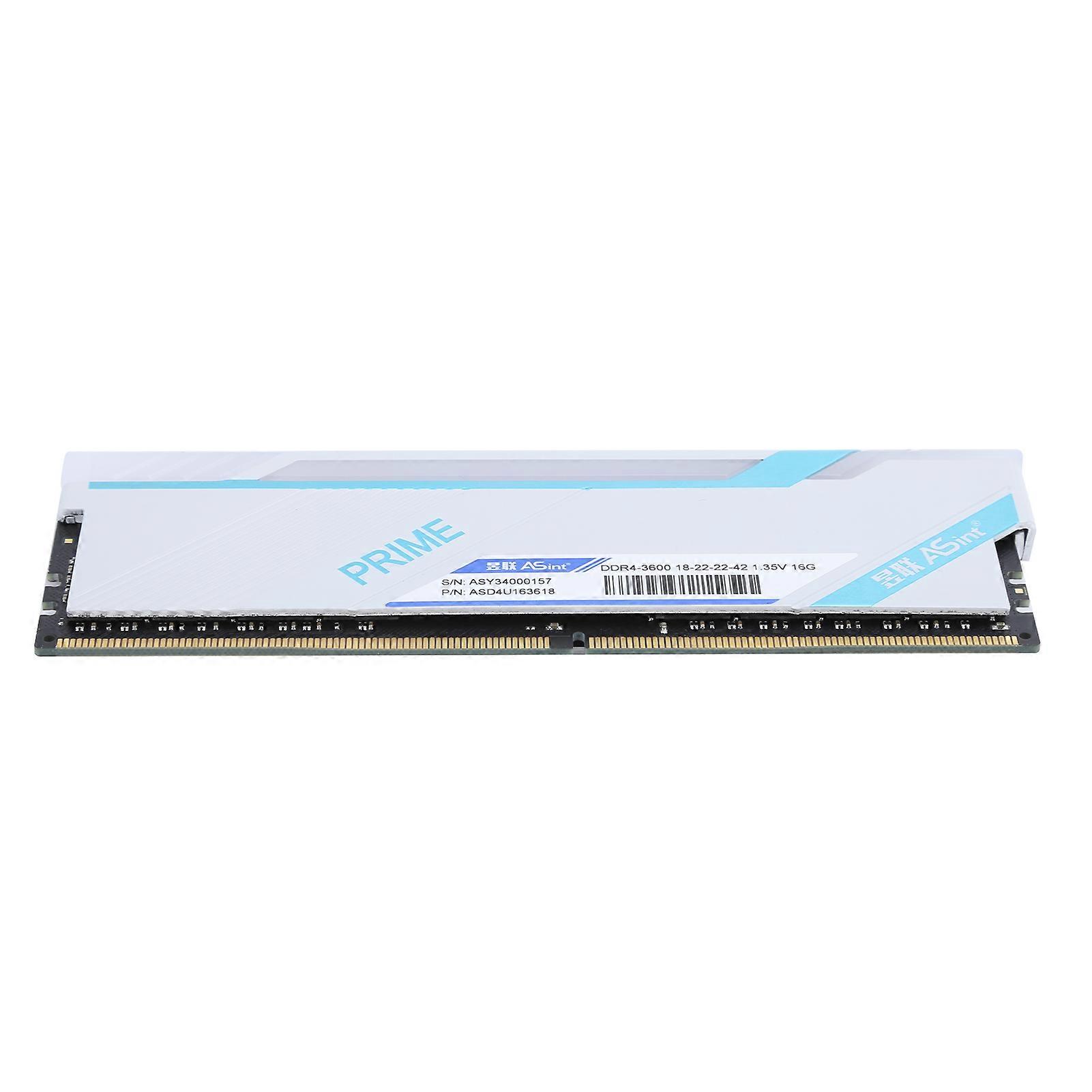 ASint RAM DDR4 3600MHz 16GB Desktop Computer RGB Lighting PRIME Memory ...
