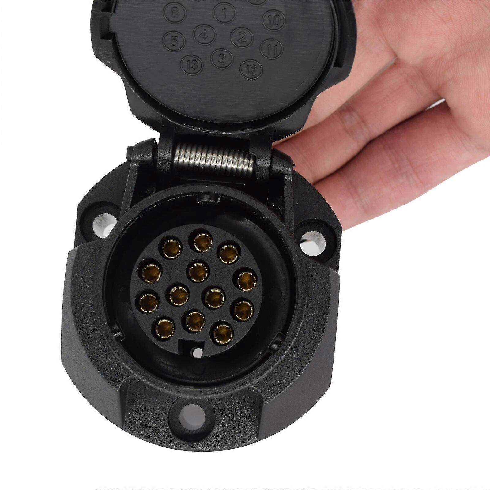13 Pin Euro Plastic Trailer Socket Car Accessories Caravans 13 Pole Tow ...