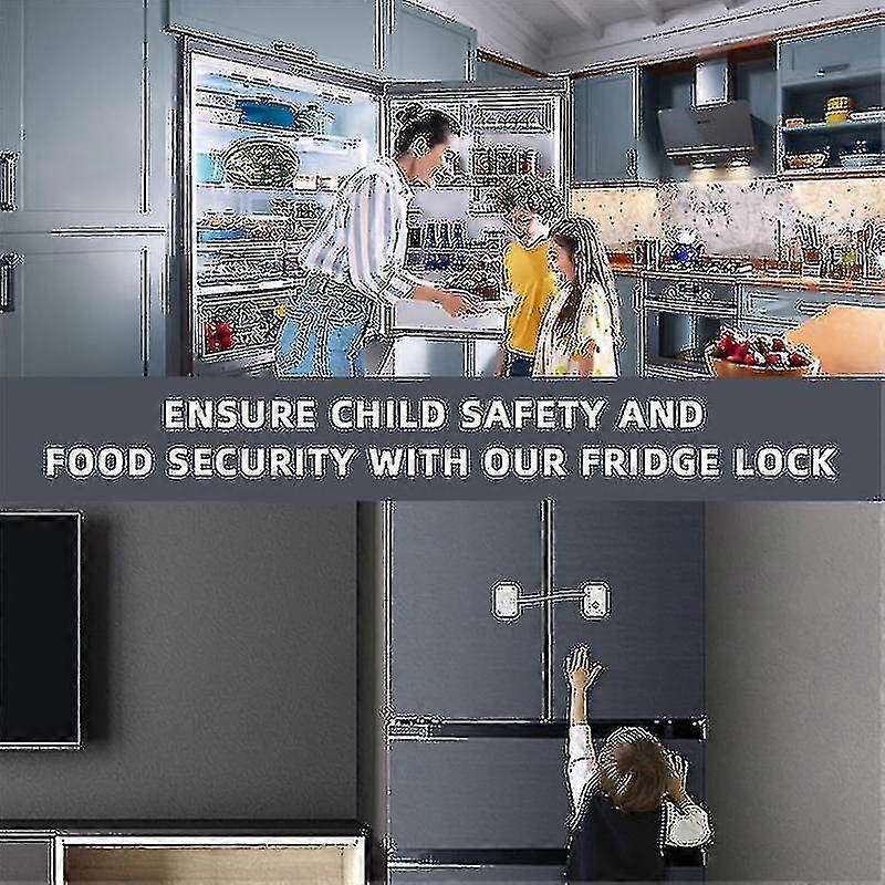 Refrigerator Lock, Fridge Lock With Silicone Wire Protection Fridge ...