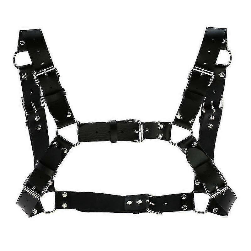 Women Men Sexy Punk Chest Harness Adjustable Caged Metal Body Chain Pu ...