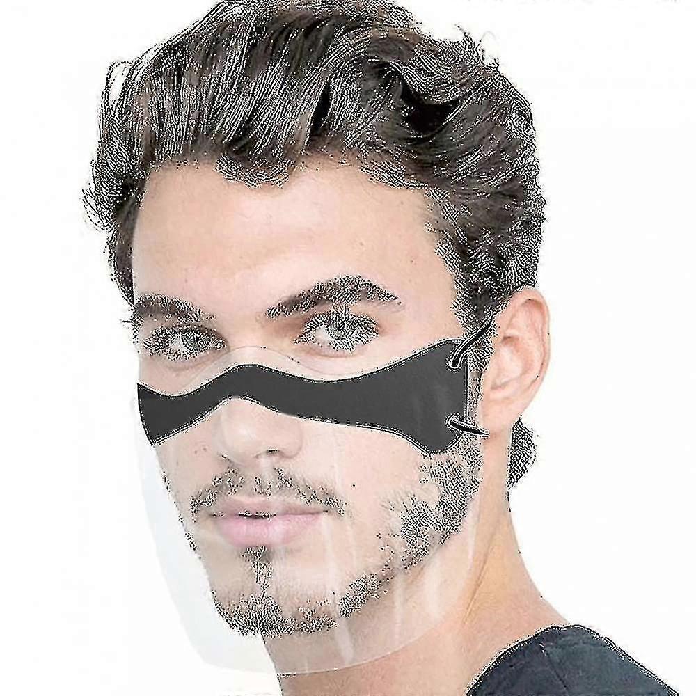 Clear Half Face Mask Visor Shield Protective Ppe Transparent Reusable ...