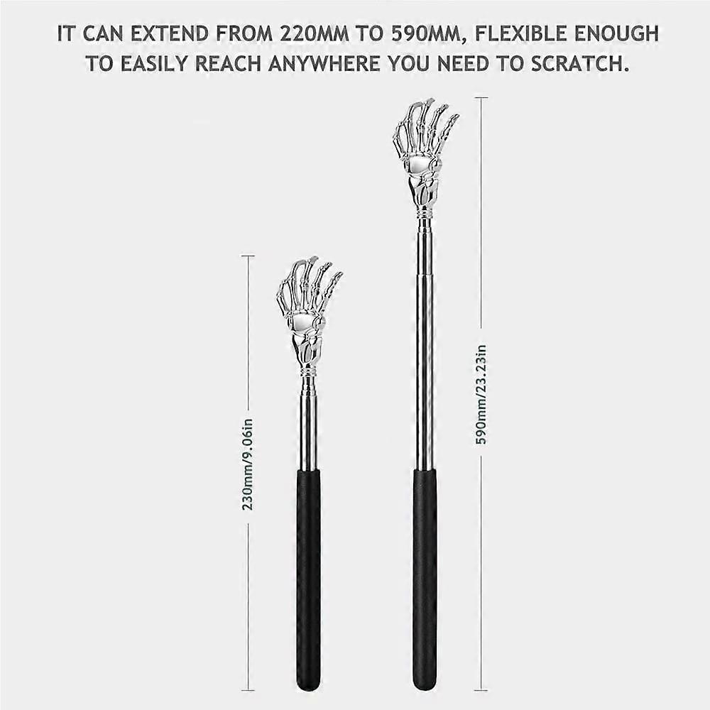 Telescoping Back Scratcher, Portable Extendable Metal Hand Claw Back ...