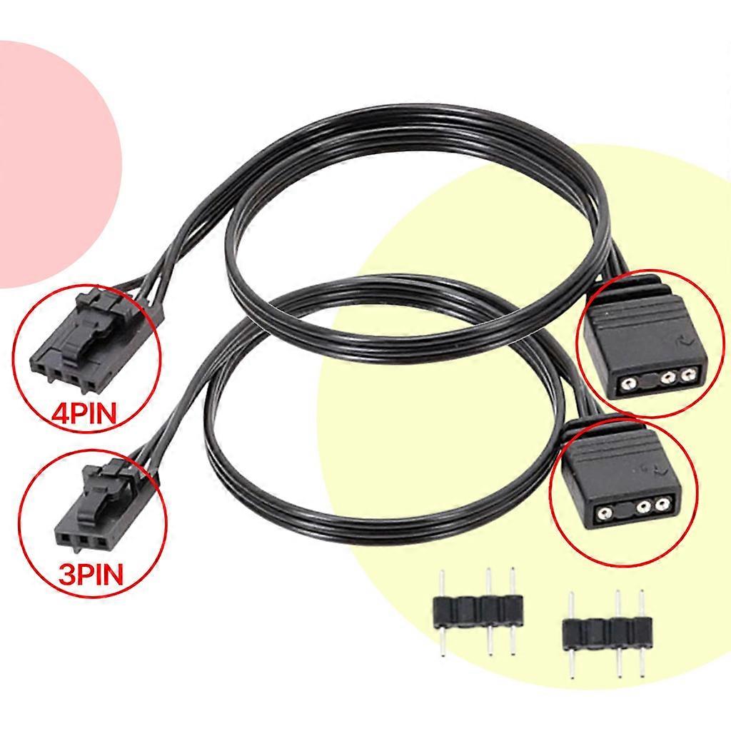 Black Cable Adapter for Corsairs QL LL120 ICUE RGB to ARGB Seamless ...