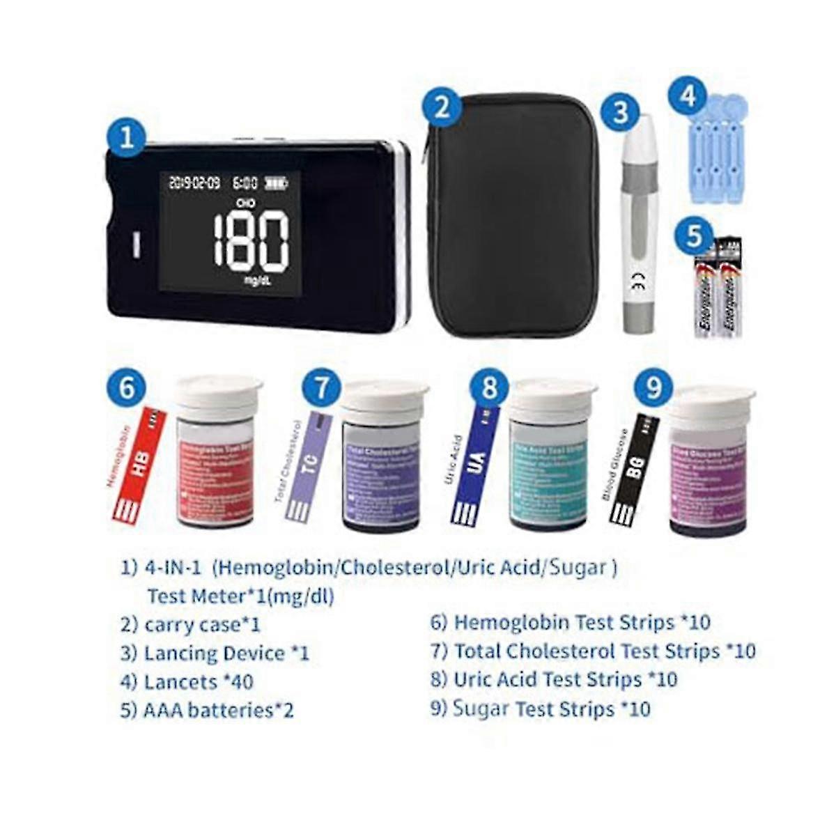 Hemoglobin Tester Kit, Hemoglobin Tester, Cholesterol Test Kit, Uric ...