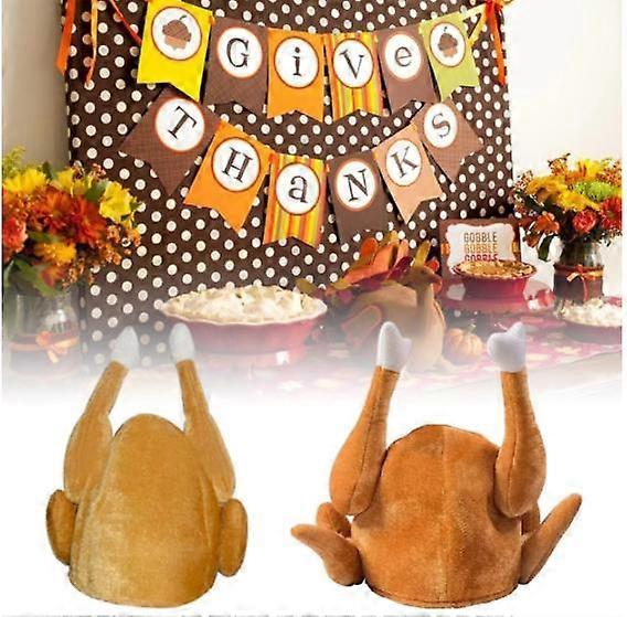 Funny Roasted Cooked Turkey Hat, Halloween Costume Dress Up Turkey ...