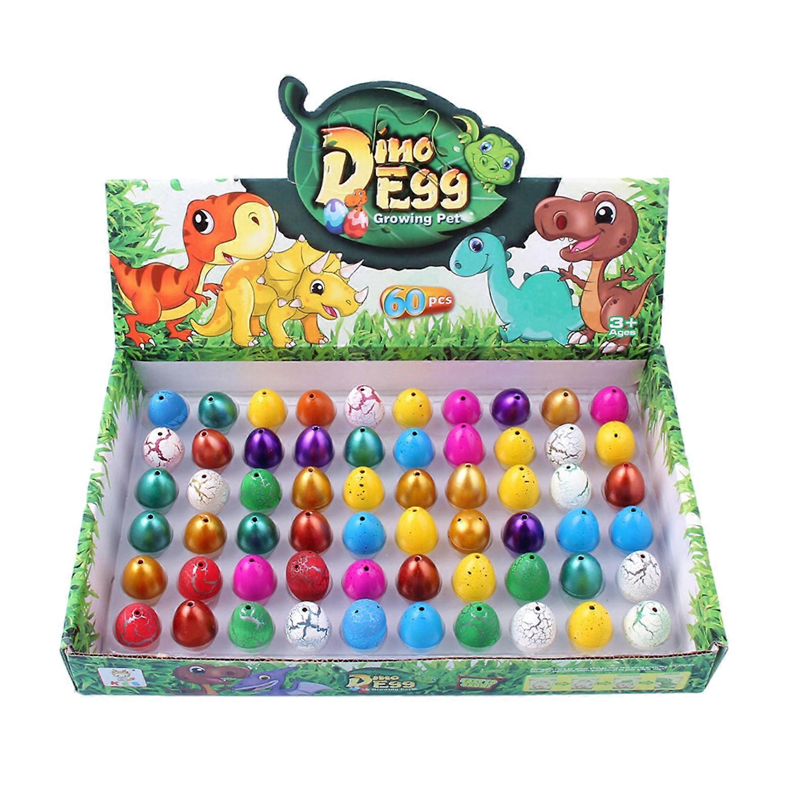 60Pcs Magic Dinosaur Eggs Add Water Hatching Dino Growing Children Toy ...