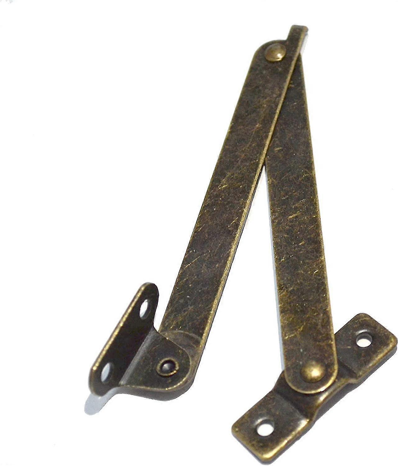 4 Pcs Bronze Lid Folding Support Hinges Brass Lift Up Stay Hinge Lid ...