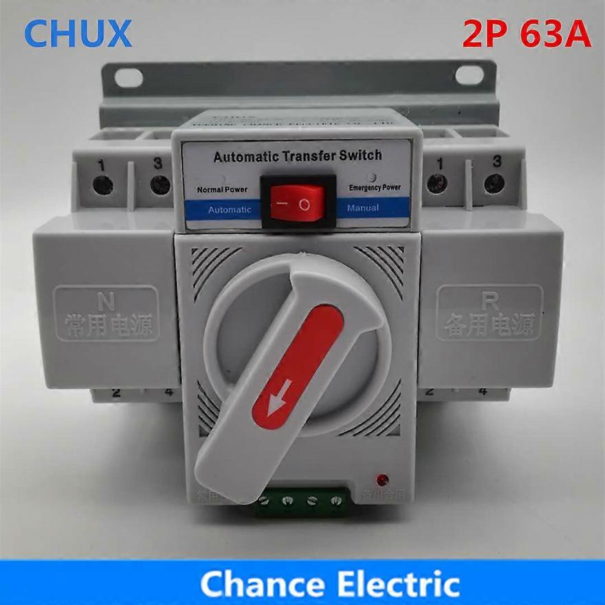 Dual Power Automatic Transfer Switch 2P 63A 230V MCB Type Dual Power Automatic Transfer Switch ...
