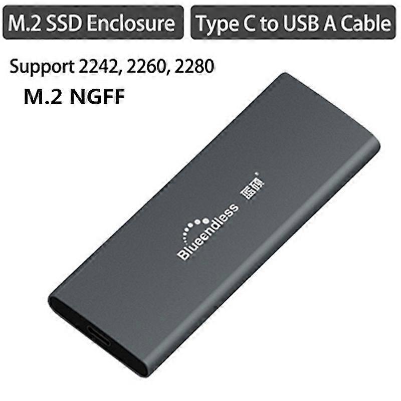 2 IN 1 Dual Protocol Type C USB 3.1 Adapter NVME Case M2 Gen2 SSD Case NVMe/SATA SSD HDD M.2 ...