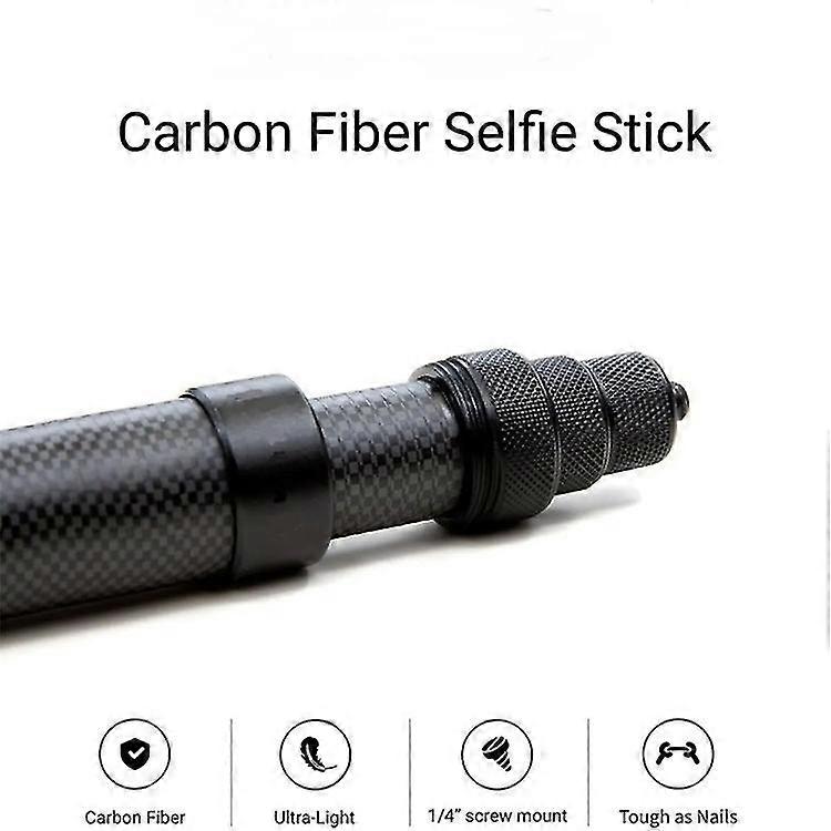 5m Carbon Fiber Extended Monopod Invisible Selfie Stick For Insta360 ...