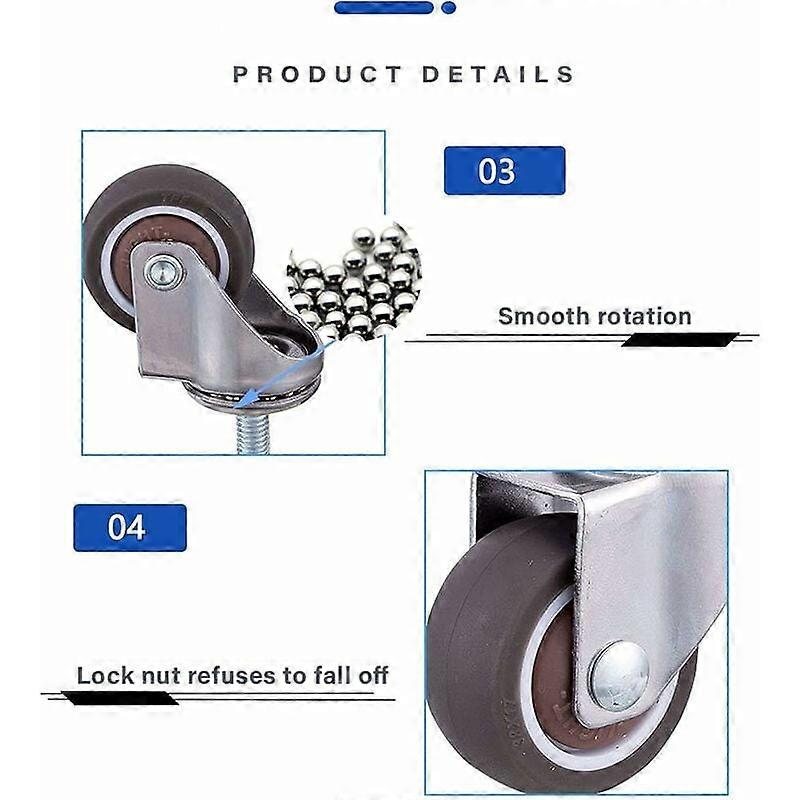 Winter promotion,Heavy Duty Rubber Swivel Caster with Threaded Stem ...