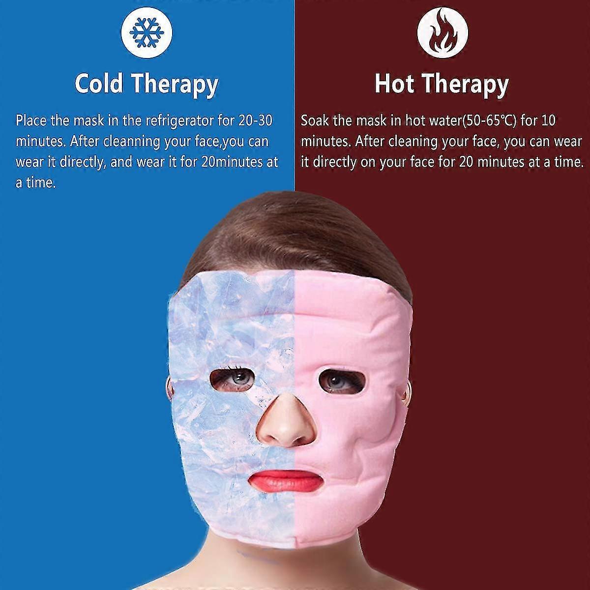 Ice Heat Gel Mask Tourmaline With Acupoint Massage Magnets For Face Hot ...