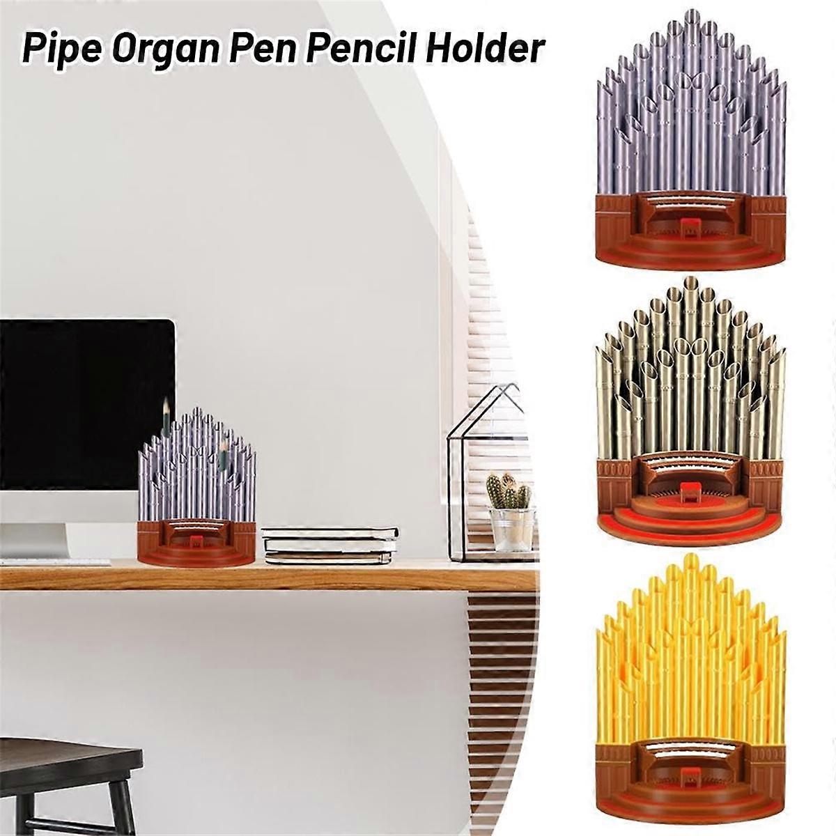 Pipe Organ Pen Pencil Holder, Funny Pen Holder Desktop Decoration, Pipe ...