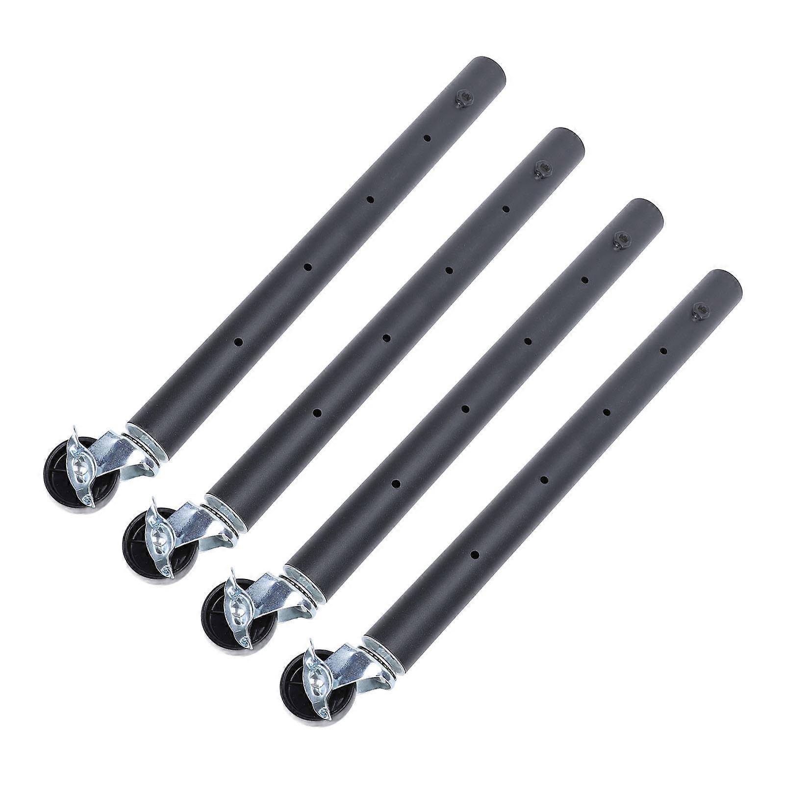 4PCS Furniture Legs with Caster Wheels Heavy Duty Carbon Steel Table ...