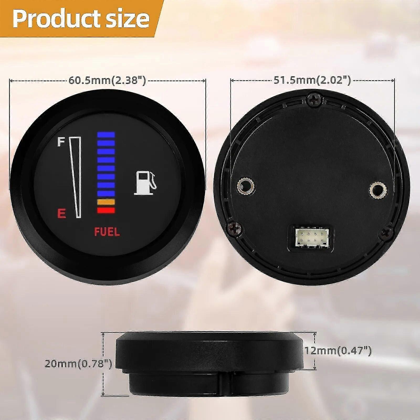 Universal 12v Fuel Level Gauge 2 52mm Car Motorcycle Fuel Level Meter ...