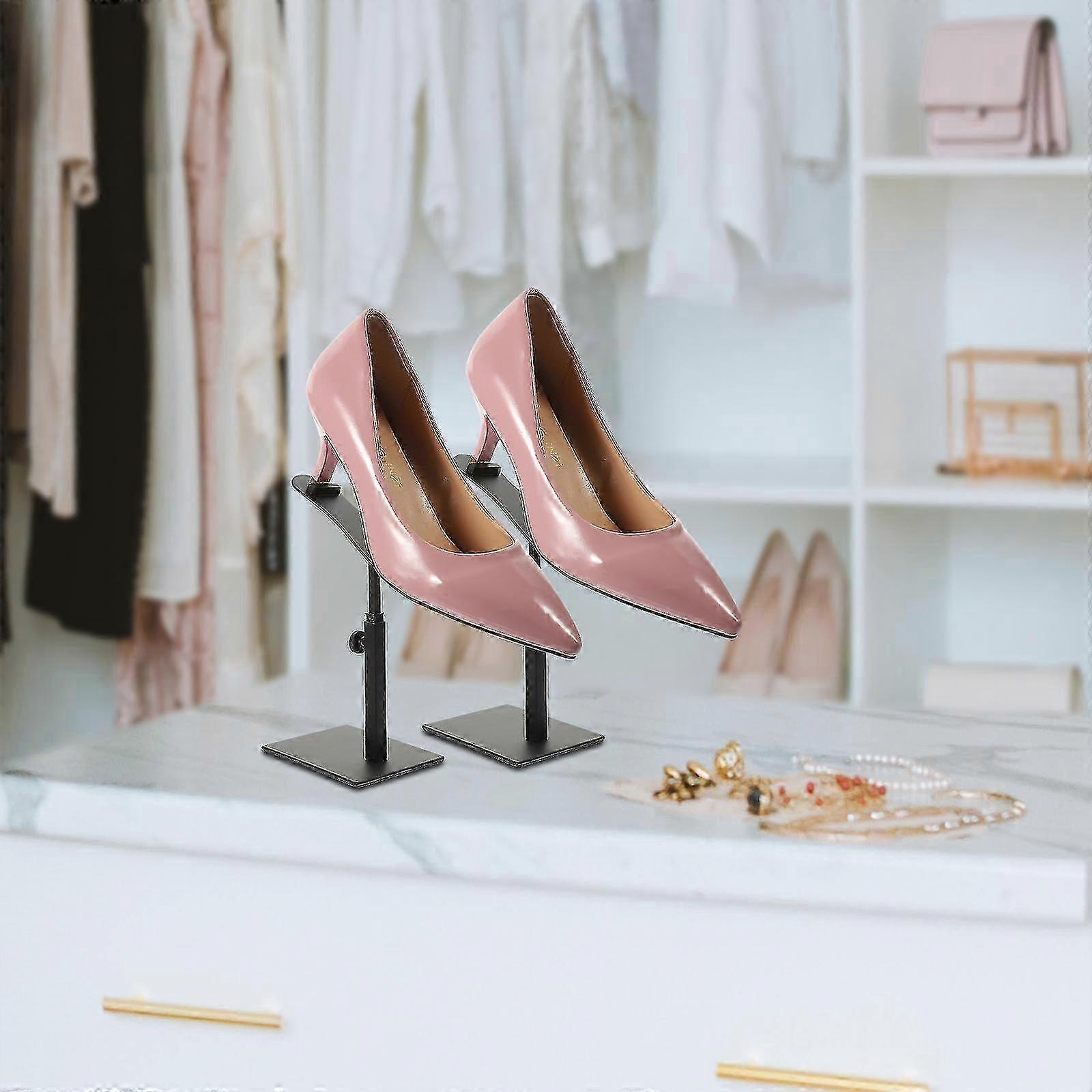 Stainless Steel Shoe Riser Height Adjustable Shoe Display Stand Shoe ...