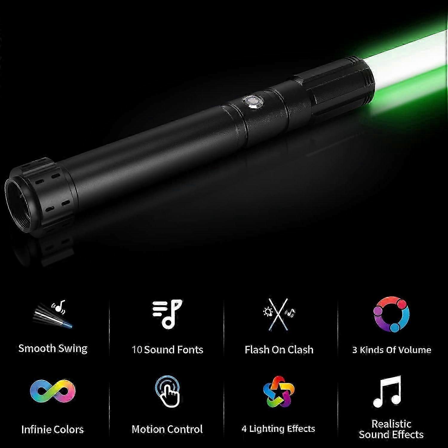 Light Saber Heavy Dueling Light Sabers with 10 Sound Fonts,12 RGB ...