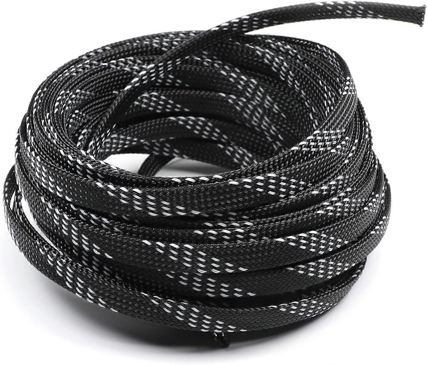 10m/32.8ft PET Expandable Braid Cable Sleeving Flexible Wire Mesh ...