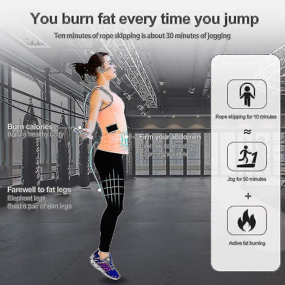 Jump Rope, Digital Weighted Ropeless Skipping Rope, Adjustable