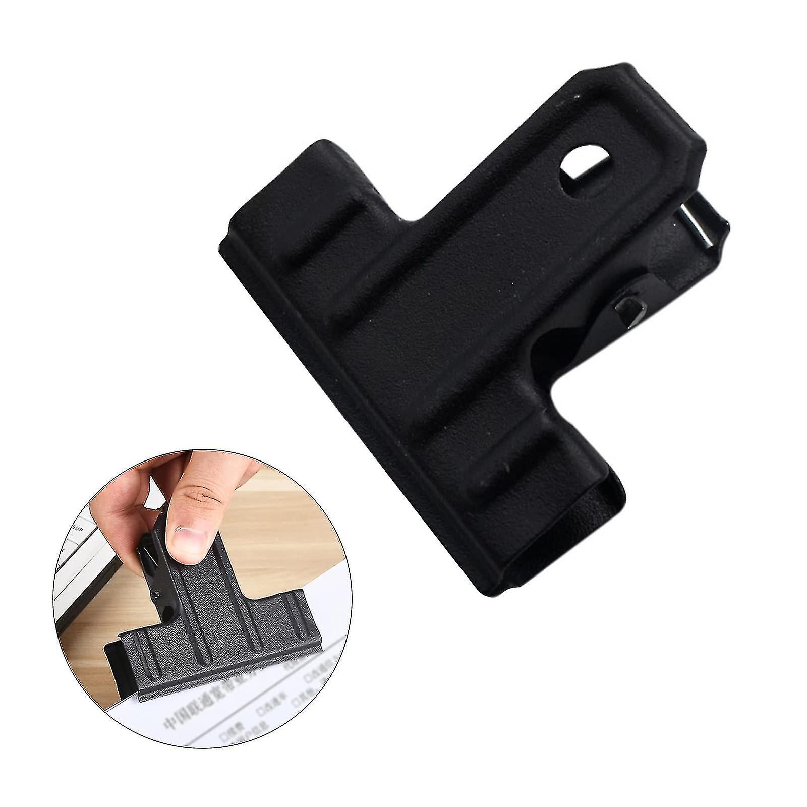 10pcs Black Large Bulldog Clips, Metal Binder Paper Clips File Clamps ...