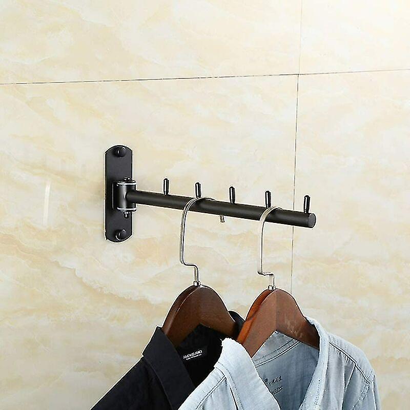 Stainless Steel Clothes Hanger With Swing Arm Support Bars Wall Mounted ...