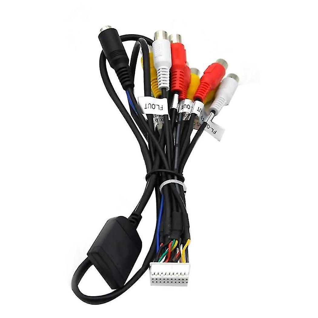 Car Stereo Radio Rca Output Cable Wire Aux-in Adapter Subwoofer ...
