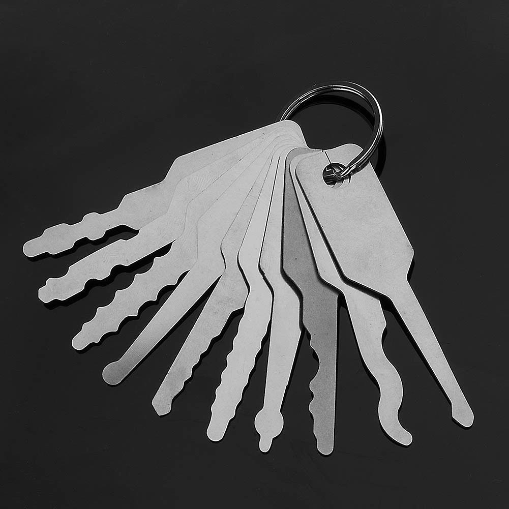 ZHOUBA 10 Pcs Keys Lock Pick Set for Double Sided Car Lock Opener Auto ...